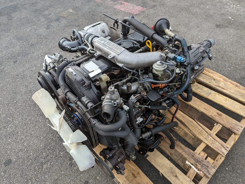 Toyota Crown Comfort LXS11 2.4L Turbo Diesel Engine Transmission JDM ...